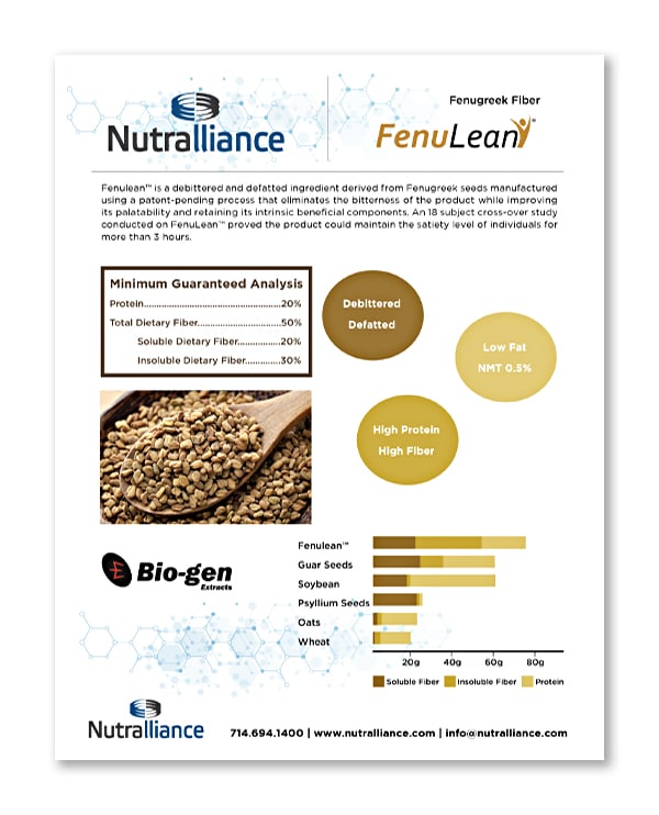 FenuLean™ Fenugreek Fiber manages diabetes, regulates cholesterol, aid ...